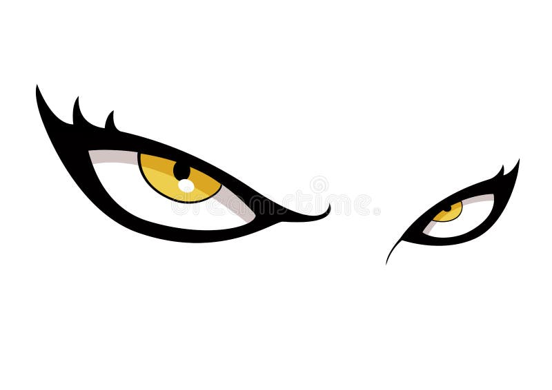 Gele ogen vector illustratie. Illustration of hazelaar - 8547137