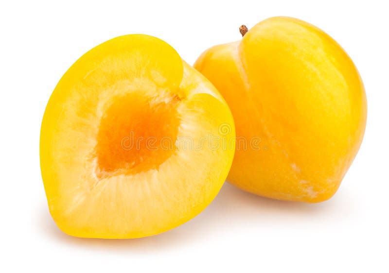 Gele pruim stock afbeelding. Image of helder, plak, half - 44152865