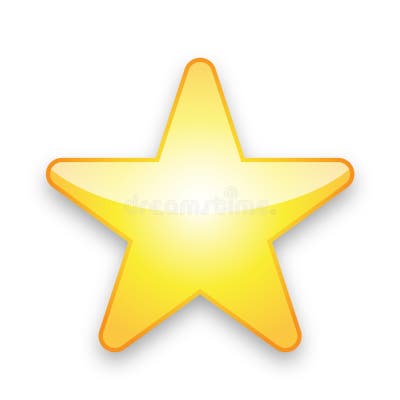 Gele ster vector illustratie. Illustration of tekening - 10805319