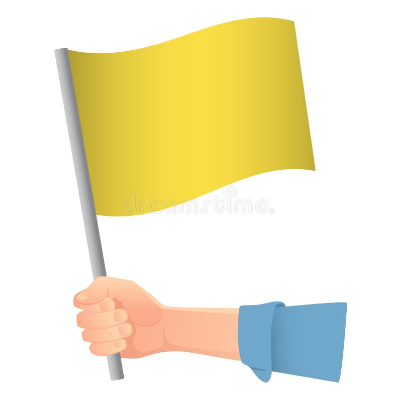 Gele vlag vector illustratie. Illustration of bezinning - 41231963