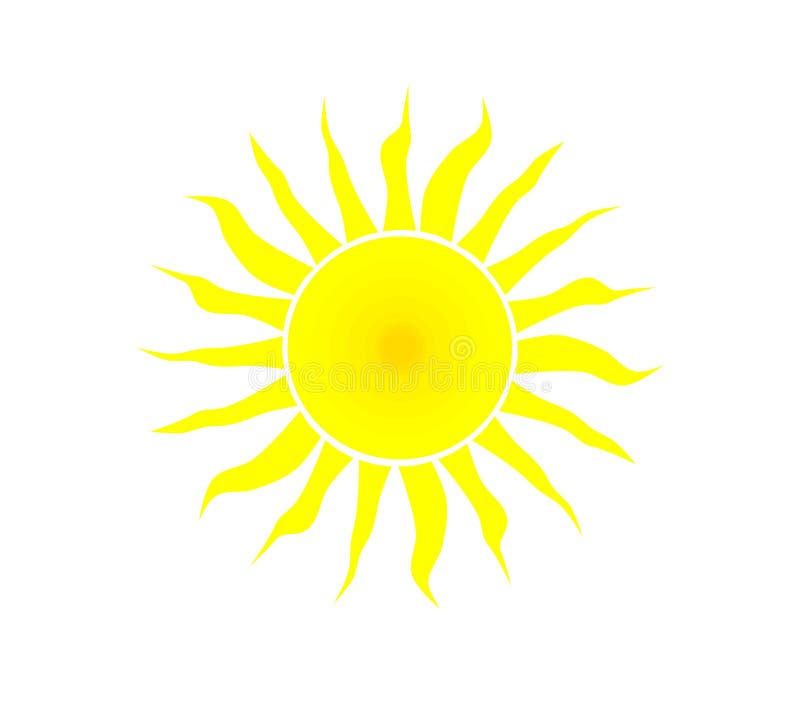 De tekening van de zon vector illustratie. Illustration of embleem ...