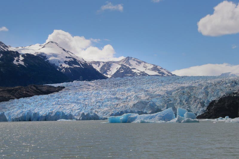 Grey Glacier, Parque Nacional De Torres Del Paine, O Chile Imagem de ...