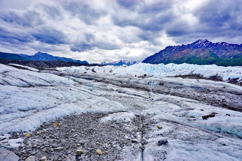 A Geleira De Matanuska Em Alaska Foto de Stock - Imagem de grande ...