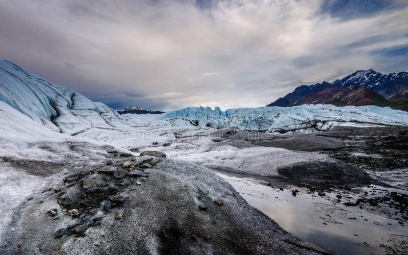 Geleira E Montanhas De Matanuska Foto de Stock - Imagem de brilhante ...
