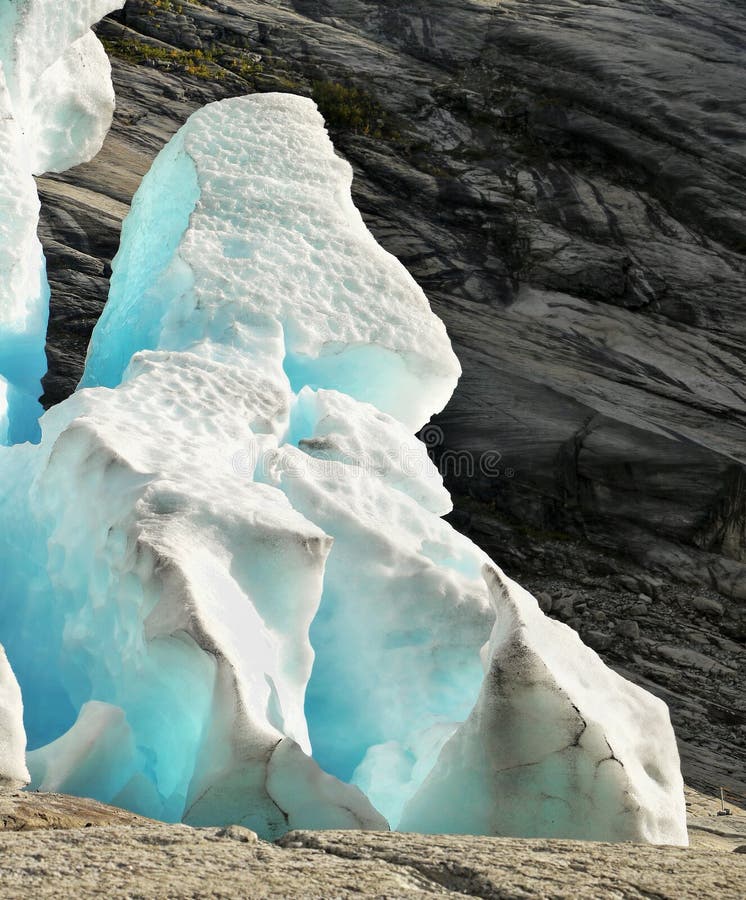Geleira, Iceberg, Briksdal, Noruega, Close Up Imagem de Stock - Imagem ...