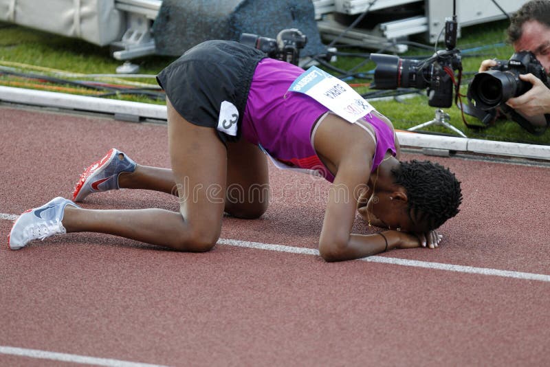 Track Runner stock photo. Image of line, vertical, stretch - 6834702
