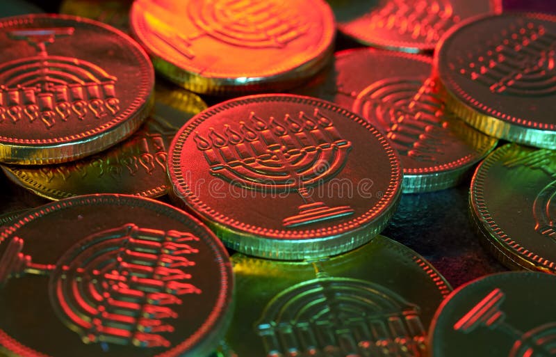 Gelt stock image. Image of holiday, candy, celebrate, isolated - 6461115