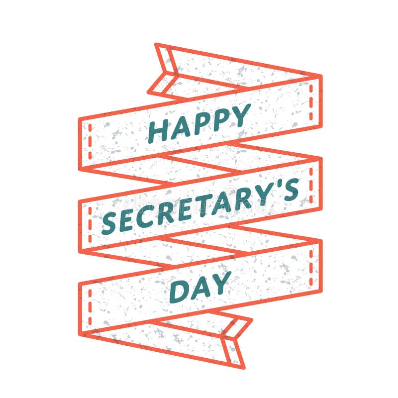 Gelukkig De Groetembleem Van De Secretaressedag Vector Illustratie ...