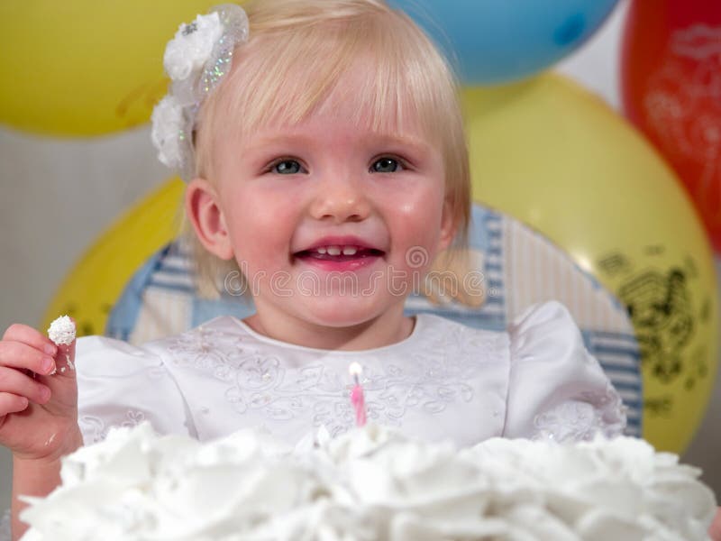 De Eerste Verjaardag Van De Baby Stock Afbeelding - Afbeelding ...
