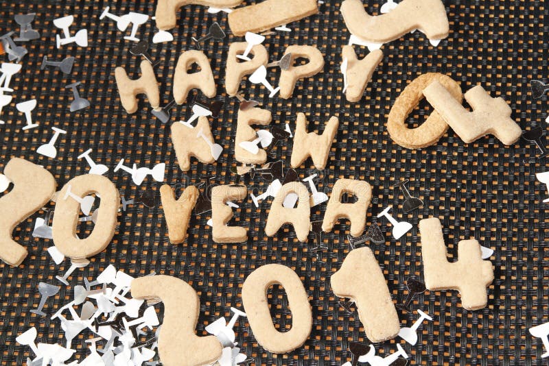 Nieuw jaarkoekje stock afbeelding. Image of zoet, aantal - 36011871