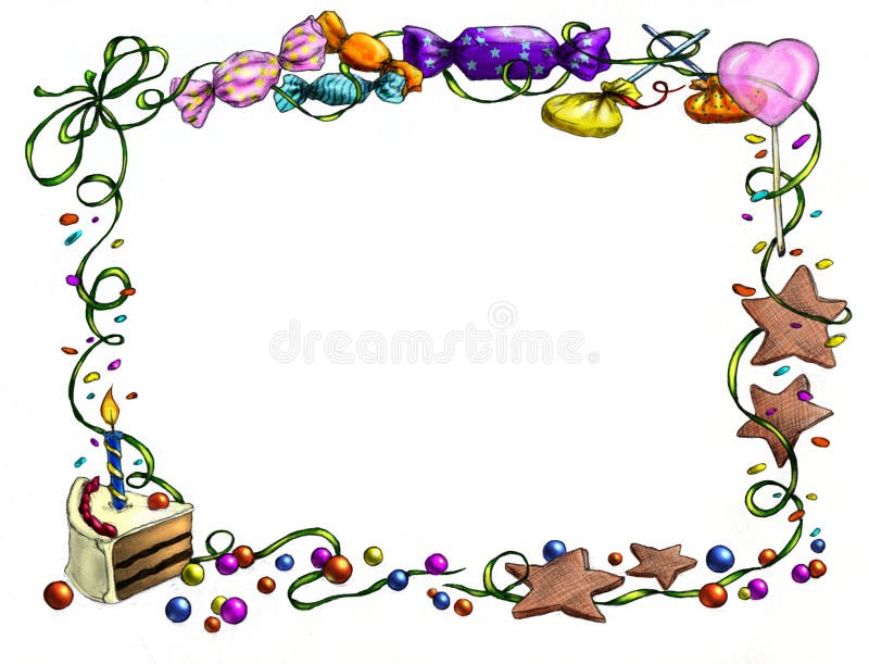Verjaardagsframe Clipart