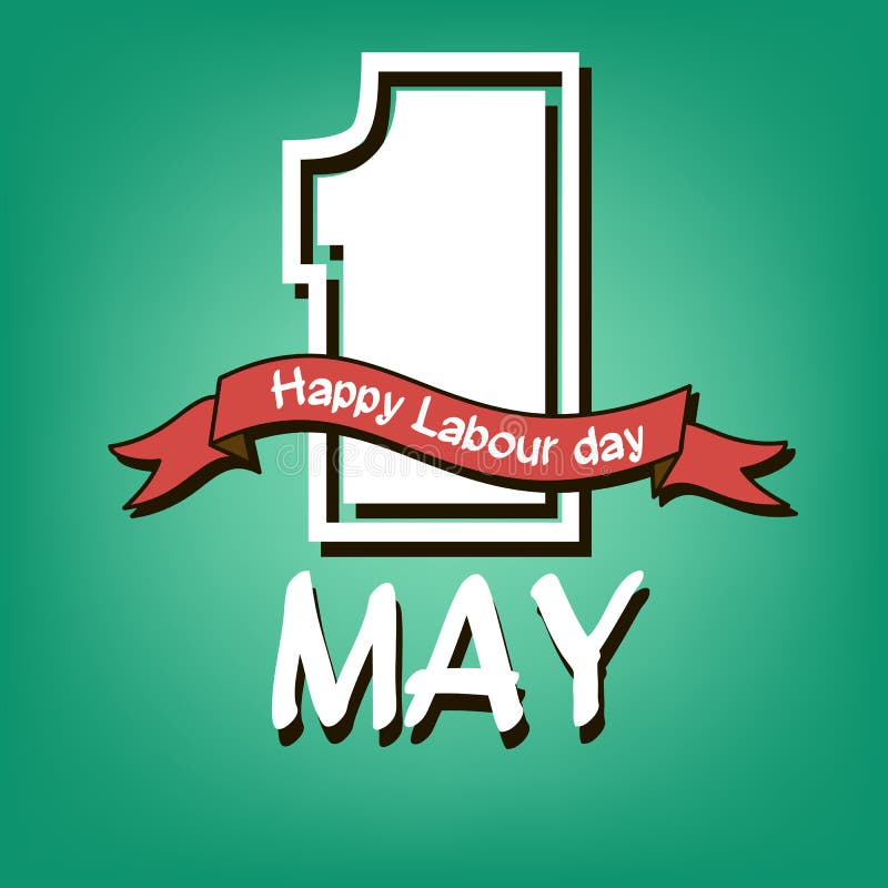 Gelukkige Arbeidsdag stock illustratie. Illustration of kenteken ...