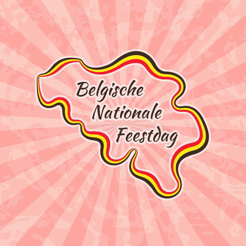 Gelukkige Belgische Nationale Dag Vector Illustratie - Illustration of ...