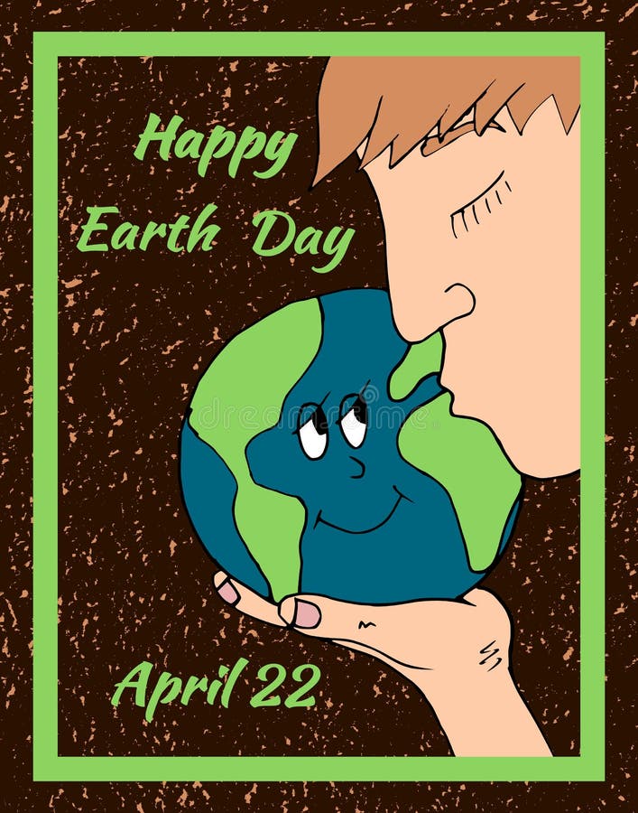 Gelukkige De Banneraffiche Van De Aardedag Vector Illustratie ...