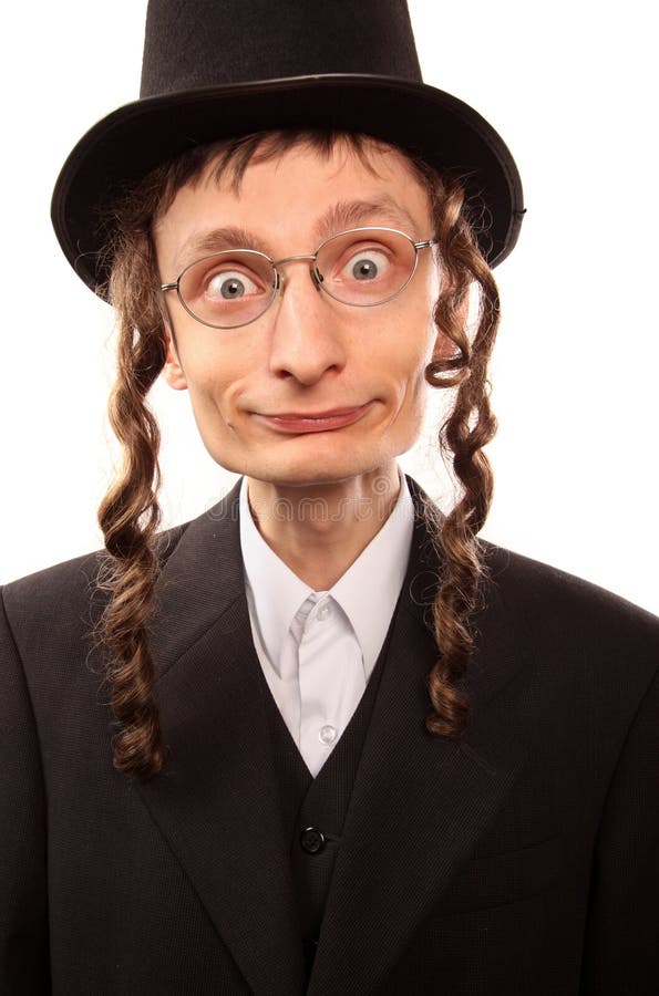 Gelukkige Joodse Man stock foto. Image of joods, hilarisch - 8539176