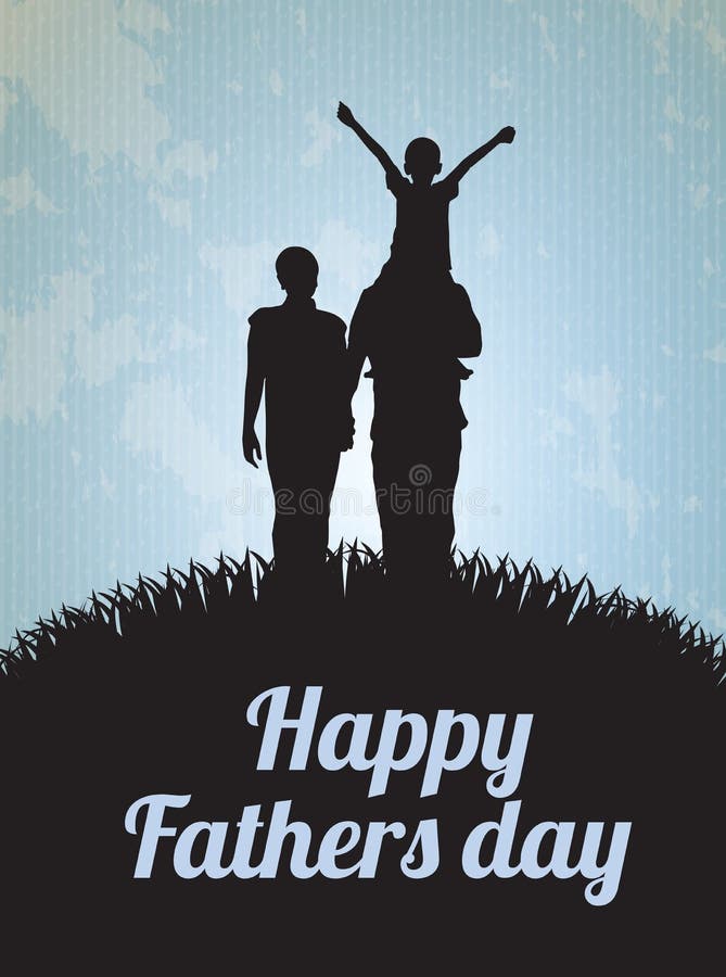 Gelukkige Vadersdag vector illustratie. Illustration of jongen - 30774039