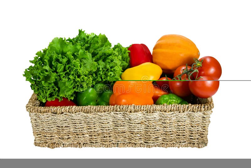 Gemüse im Korb stockfoto. Bild von zwiebel, getrennt, gesundheit - 8598852