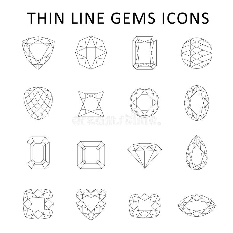 Outline Faceted Gem Stock Illustrations – 123 Outline Faceted Gem Stock Illustrations, Vectors ...