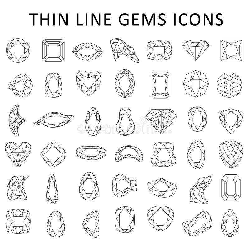 Fancy gem cut stock vector. Illustration of mineral, flat - 84744496