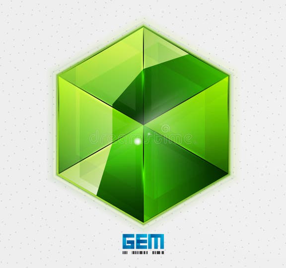 Green gem design template stock vector. Illustration of diamond - 29897817