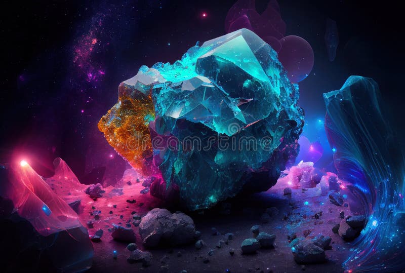 Gem of Extraterrestrial Origin in Space, Natural Resource from Another ...