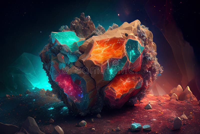 Gem of Extraterrestrial Origin in Space, Natural Resource from Another ...