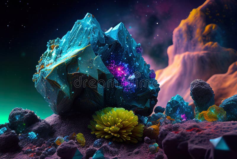 Gem of Extraterrestrial Origin in Space, Natural Resource from Another ...