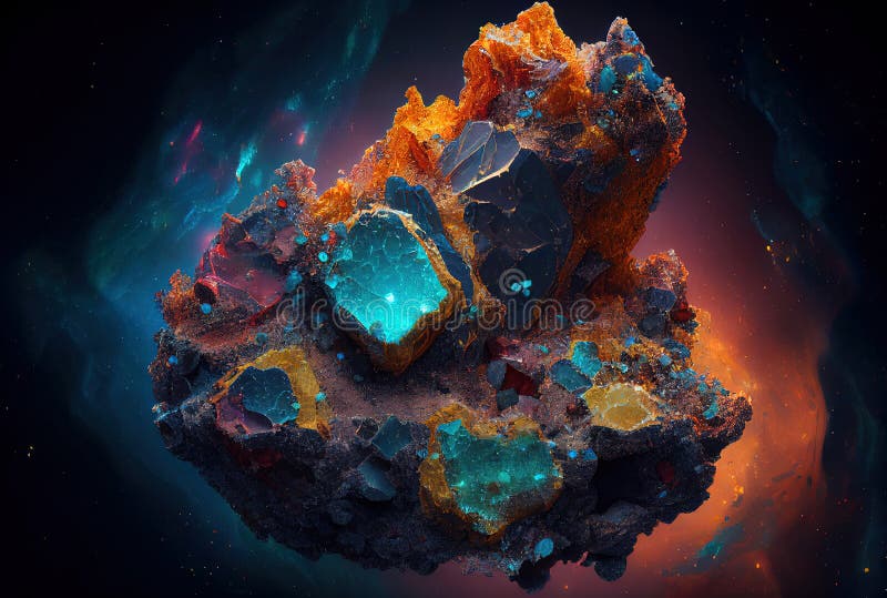 Gem of Extraterrestrial Origin in Space, Natural Resource from Another ...