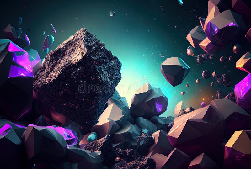 Gem of Extraterrestrial Origin in Space, Natural Resource from Another ...