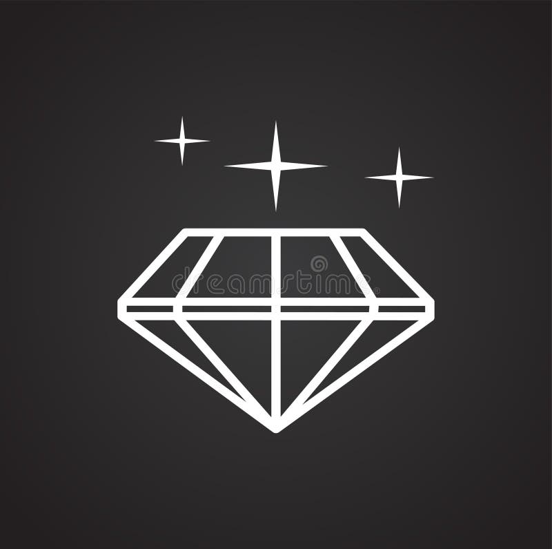 Gem Icon on Black Background for Graphic and Web Design, Modern Simple ...