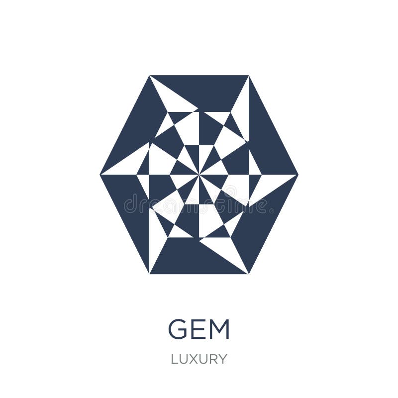 Gem Icon. Trendy Flat Vector Gem Icon on White Background from L Stock ...