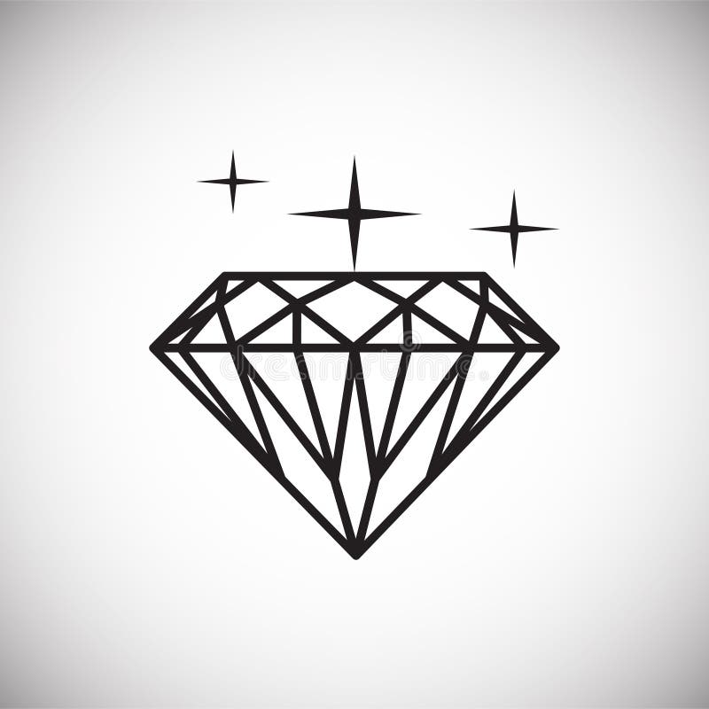 Gem Icon on White Background for Graphic and Web Design, Modern Simple ...