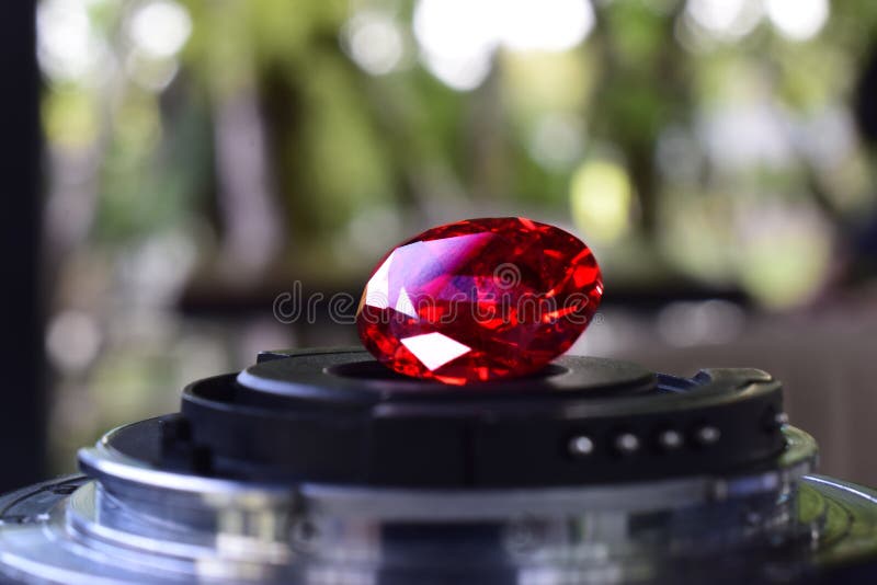 Gem and Jewelry Real Ruby Red with a Rare Luster, Expensive Stock Photo ...