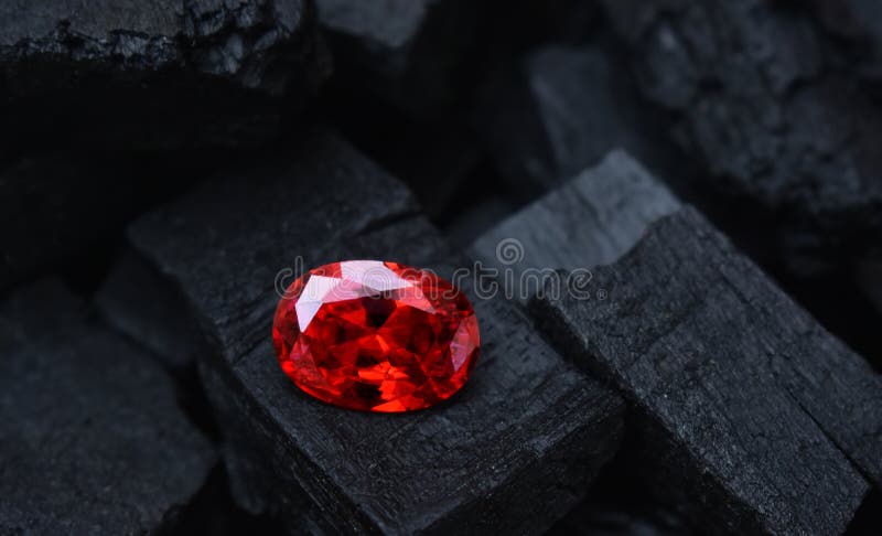 Gem and Jewelry is a Ruby Selected and Glittering and Reflecting Light ...