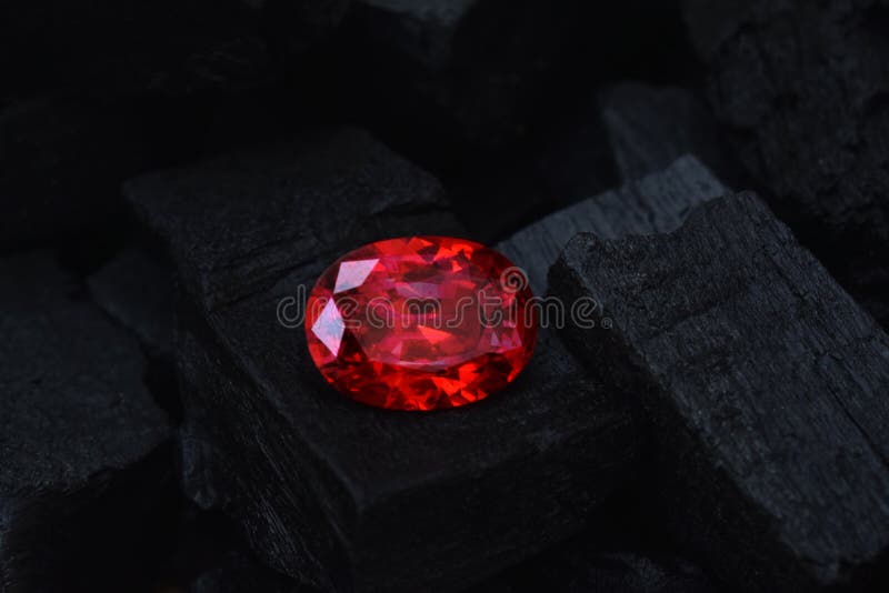 Gem and Jewelry is a Ruby Selected and Glittering and Reflecting Light ...