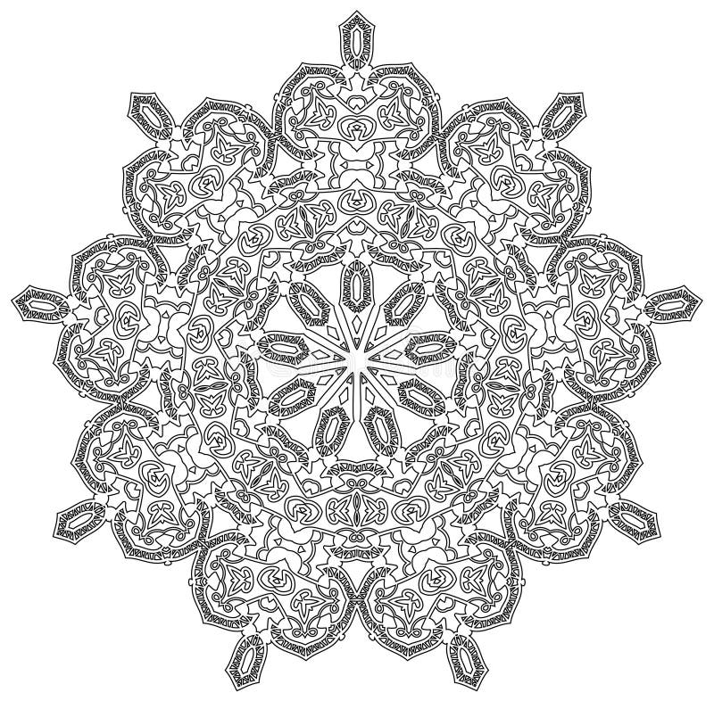 Gem Mandala détaillé illustration stock. Illustration du retrait - 63968827