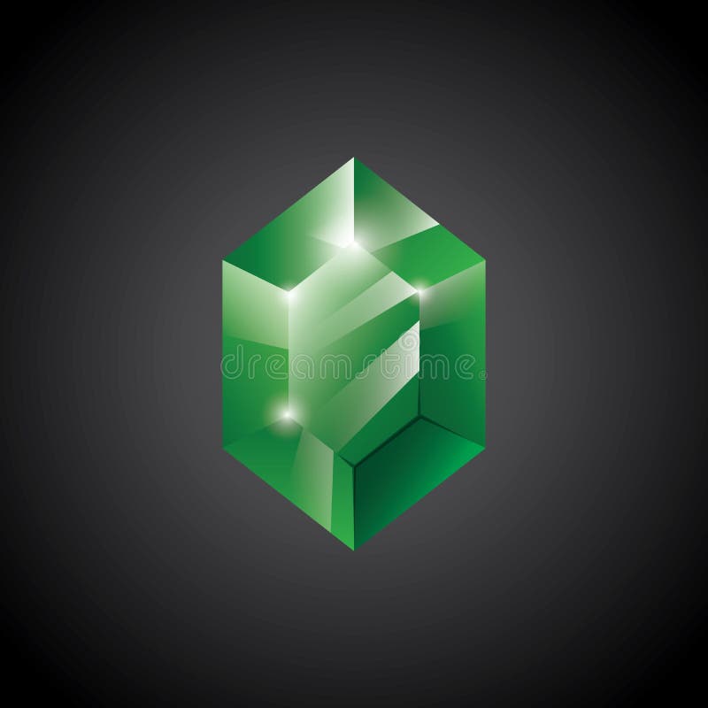 Gem, Precious Stone, Game Loot UI Icon, Vector Illustration Stock ...