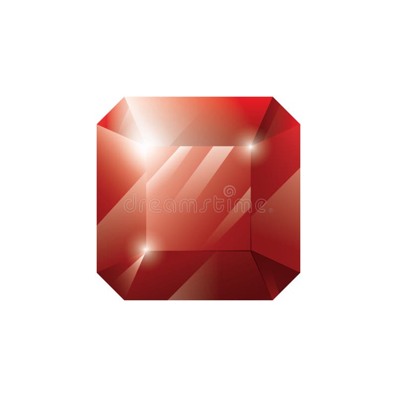 Gem, Precious Stone, Game Loot UI Icon, Vector Illustration Stock ...