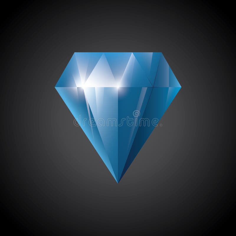 Gem, Precious Stone, Game Loot UI Icon, Vector Illustration Stock ...