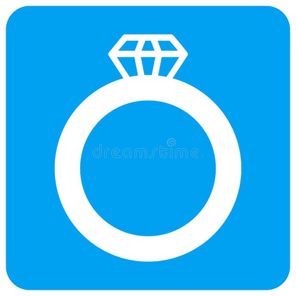 Gem Ring Rounded Square Raster Icon Stock Illustration - Illustration ...