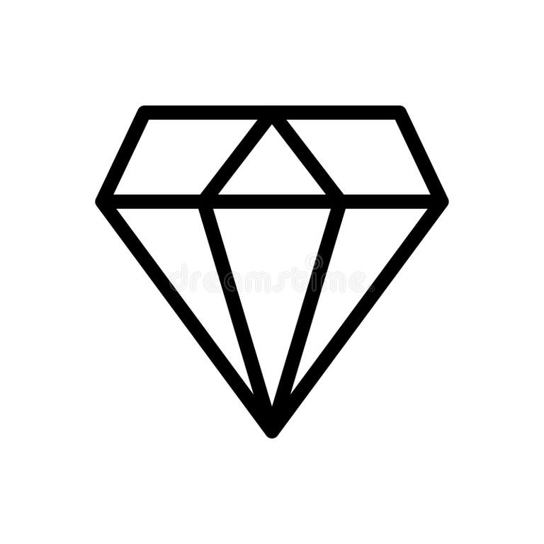 Gem setting thin line icon stock vector. Illustration of gemstone ...