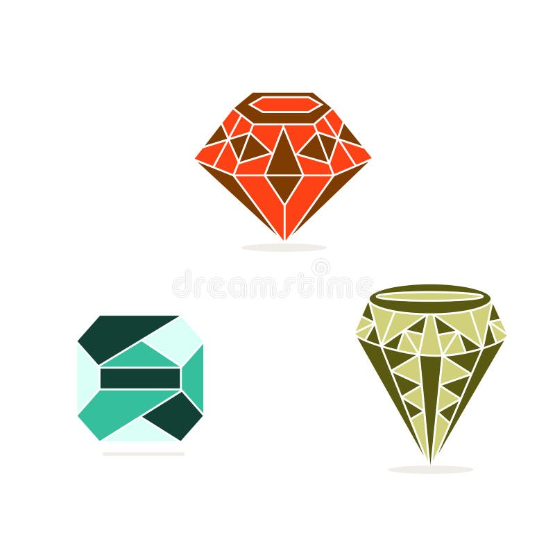 Gem stone isolated stock vector. Illustration of bright - 76455221