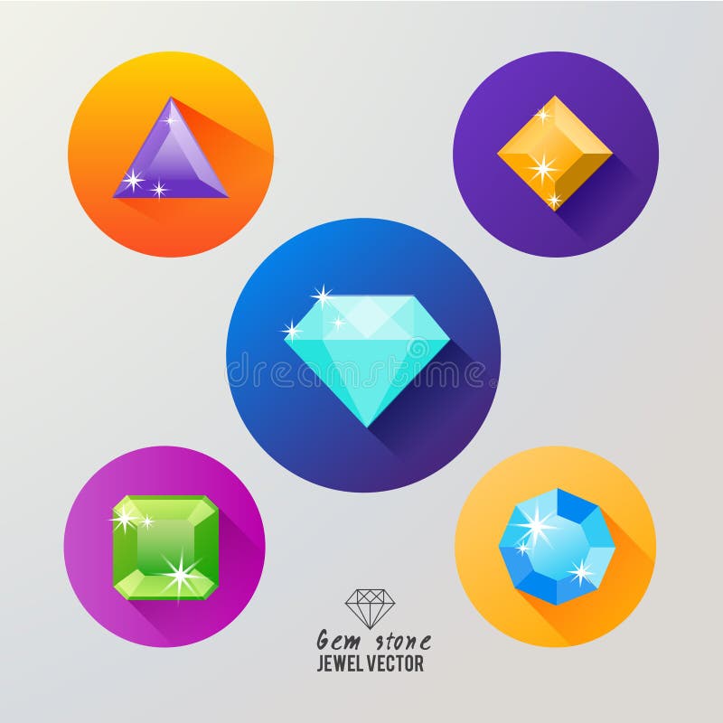 Gem stones icon vector. stock vector. Illustration of collection - 55813006