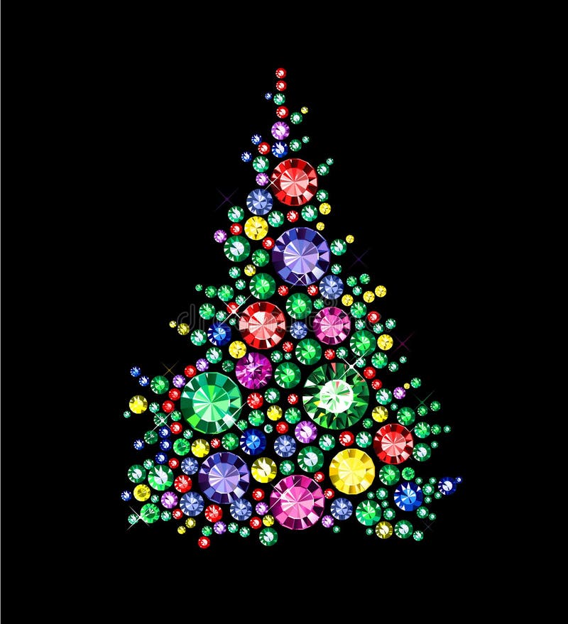 Gem Tree stock vector. Illustration of diamond, garnet - 34827455