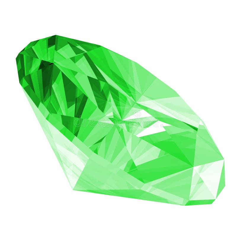 Esmeralda 3d stock de ilustración. Ilustración de aislado - 4089431