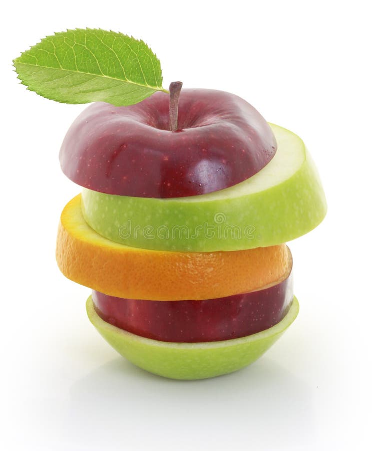 Gemengd Fruit Appel Sinaasappel Citroen Stock Foto - Image of exotisch ...