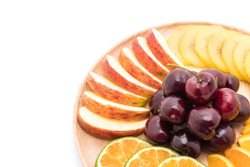 Gemengd gesneden fruit stock afbeelding. Image of zoet - 93390429