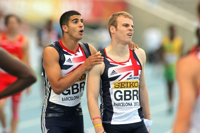 Adam Gemili Greets Jazeel Murphy Editorial Image - Image of competitor ...