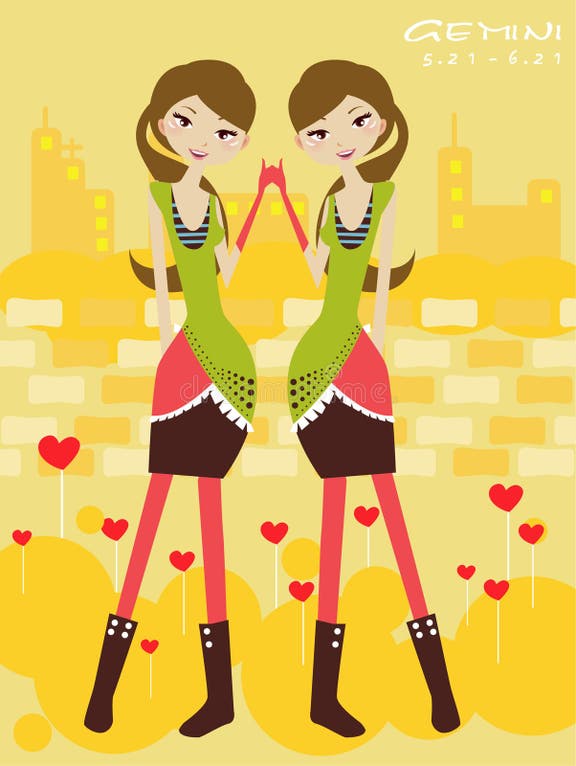 Gemini Cartoon Stock Illustrations – 3,010 Gemini Cartoon Stock ...