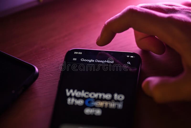 Gemini AI Language Model Made by Google on Smartphone Screen Editorial ...